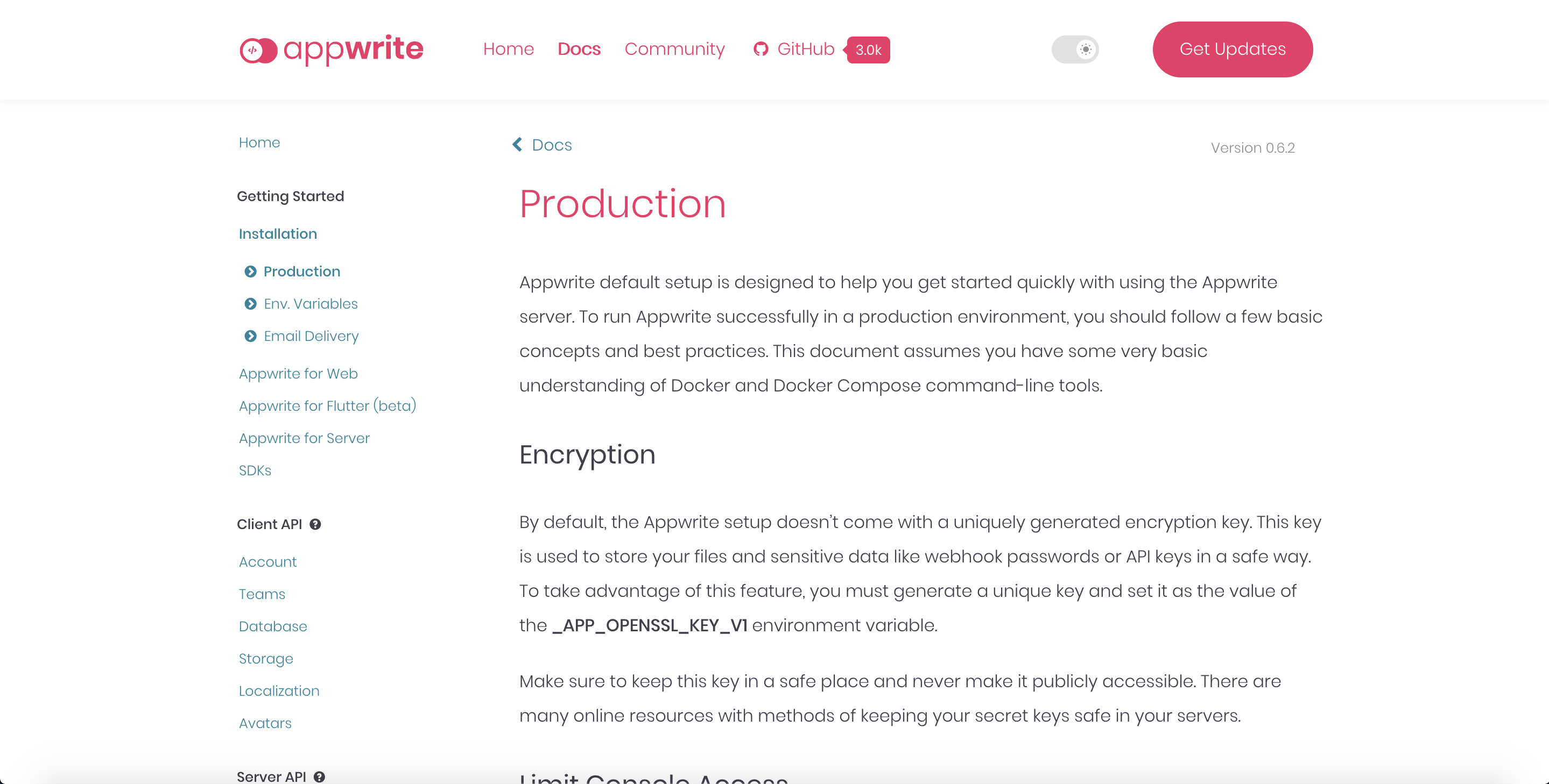 Missing docs for running in production · Issue #343 · appwrite/appwrite · GitHub