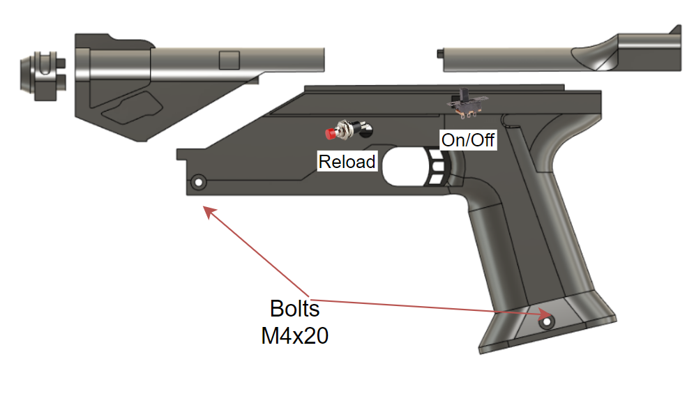 GitHub - DreamShapr/Blaster-Prototype: Files and tutorial for 3d printed blaster with full ...