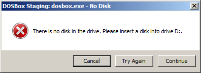 "There is no disk in the drive" error even when not using CD's · Issue ...