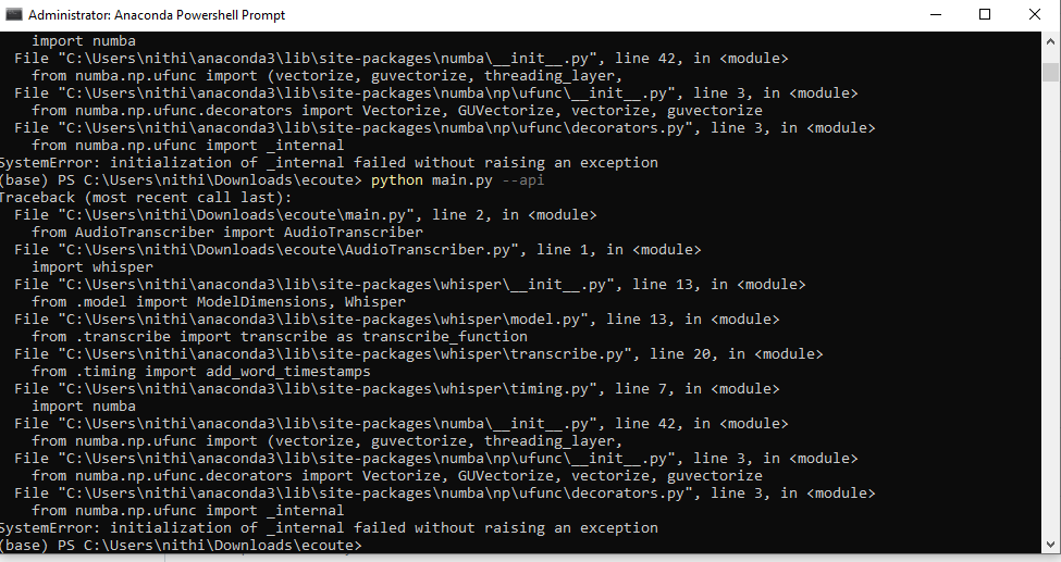 Returning an error while running the main.py · Issue #61 · SevaSk/ecoute · GitHub