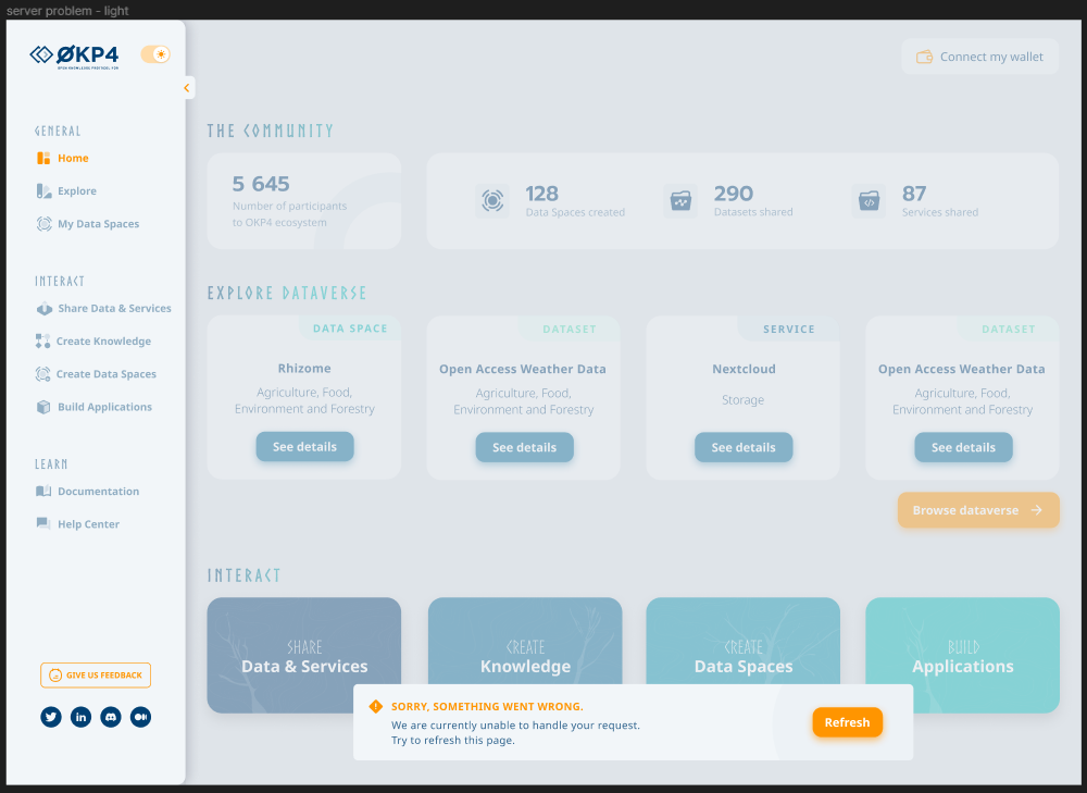 [Error] - Server problem · Issue #172 · okp4/dataverse-portal · GitHub
