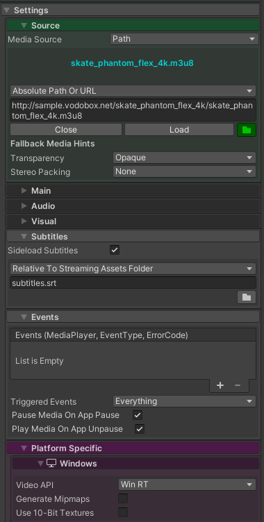 Subtitles not showing using WinRT · Issue #1110 · RenderHeads/UnityPlugin-AVProVideo · GitHub