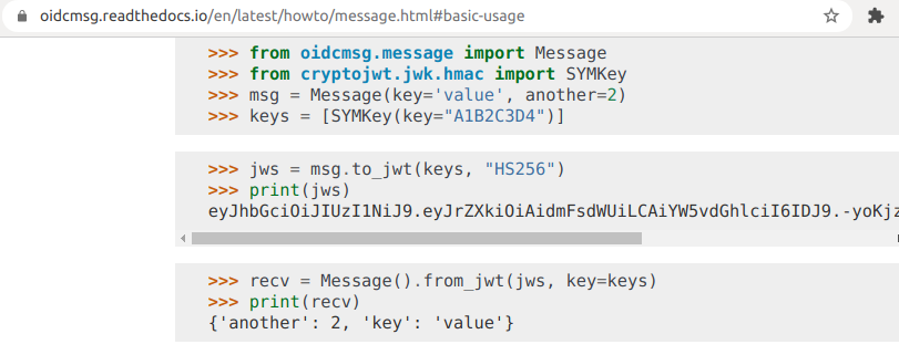 [Documentation] Message.from_jwt and key lenght · Issue #17 · IdentityPython/JWTConnect-Python ...