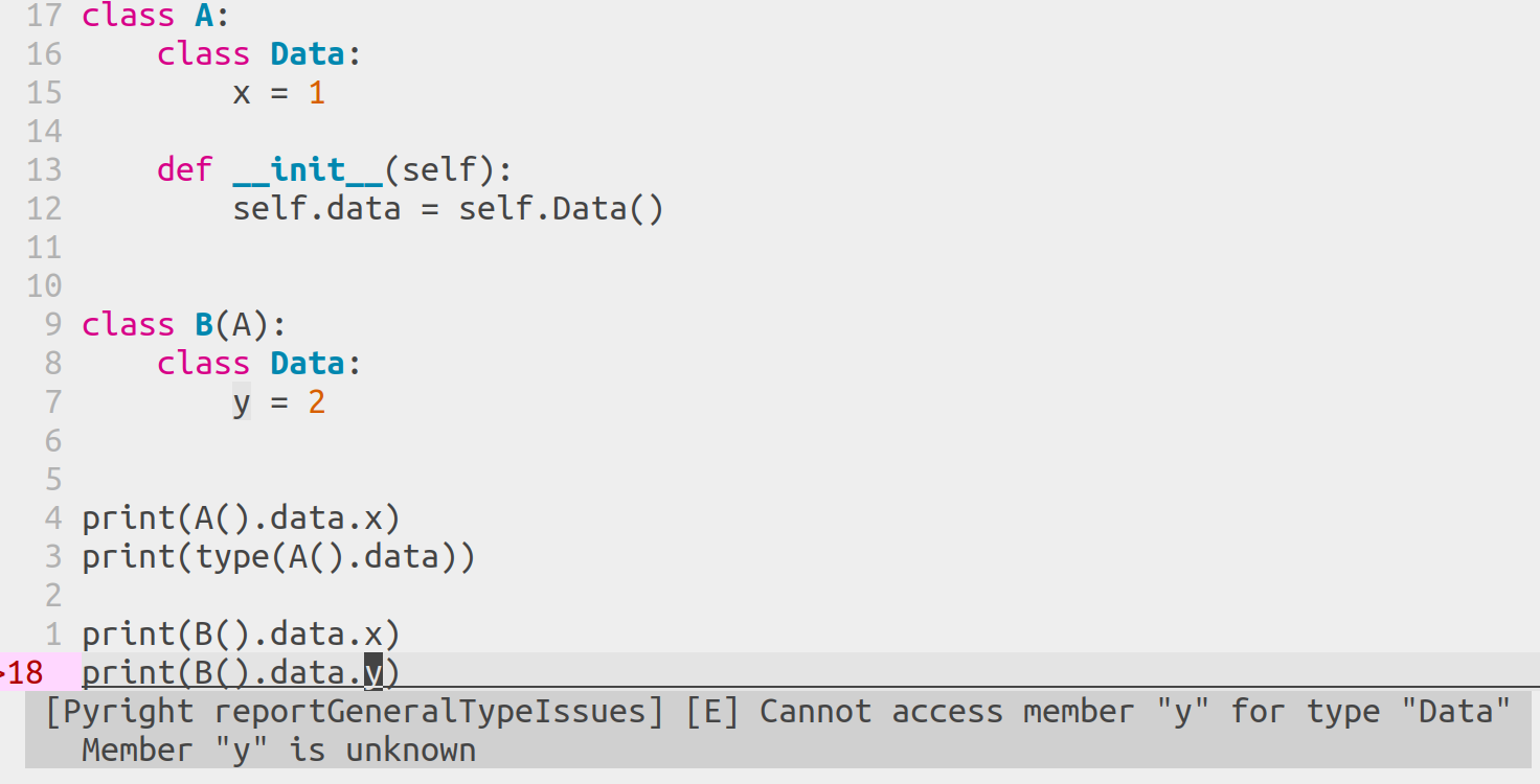 Overwrite A Nested Class In Derived Class · Issue 2627 · Microsoftpyright · Github