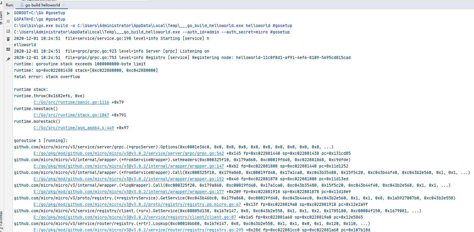 run helloworld error (windows10 and mac os) · Issue #1617 · micro/micro ...