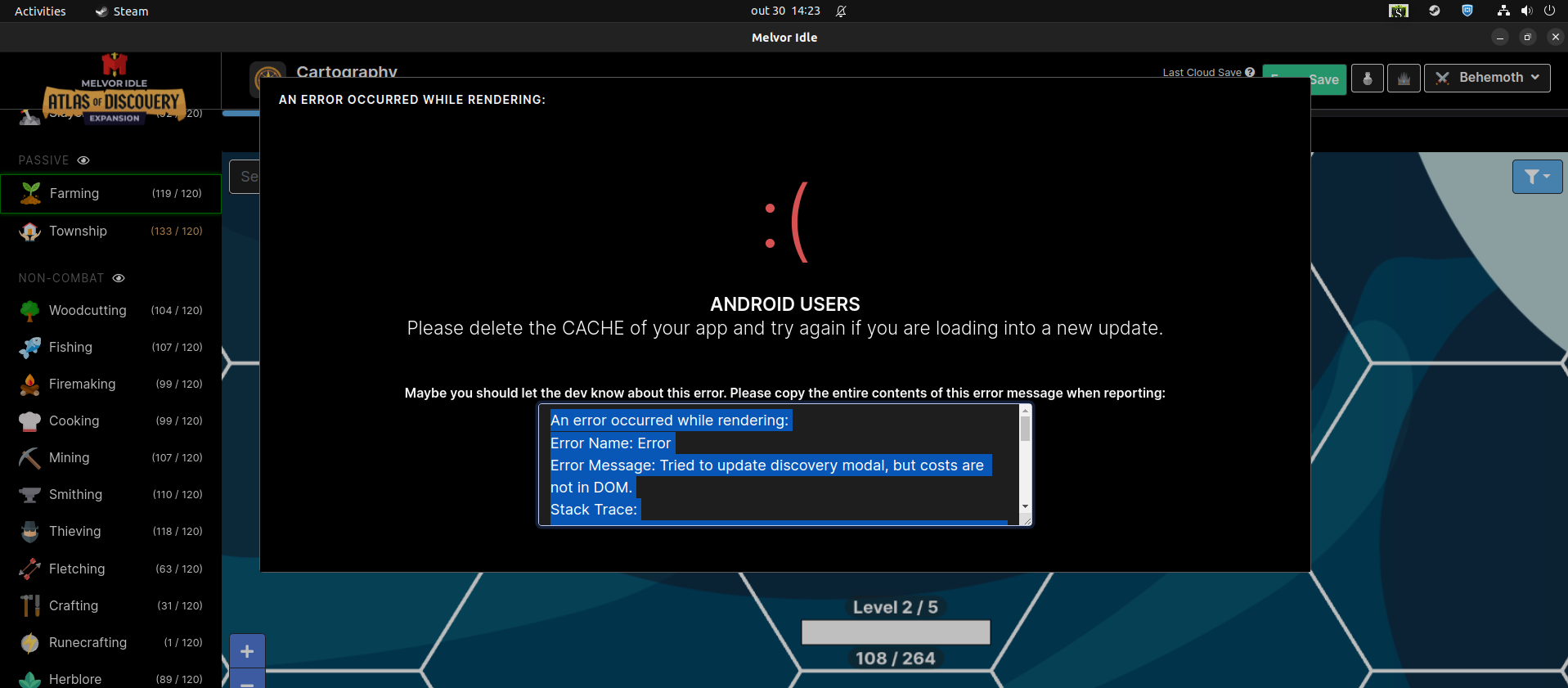 [Bug]: · Issue #3814 · MelvorIdle/melvoridle.github.io · GitHub