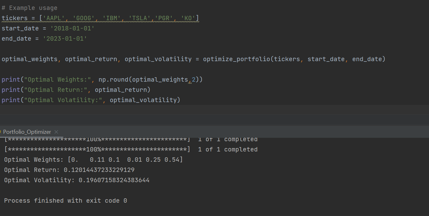 GitHub - mespinoza28/PortfolioOptimizer_Python