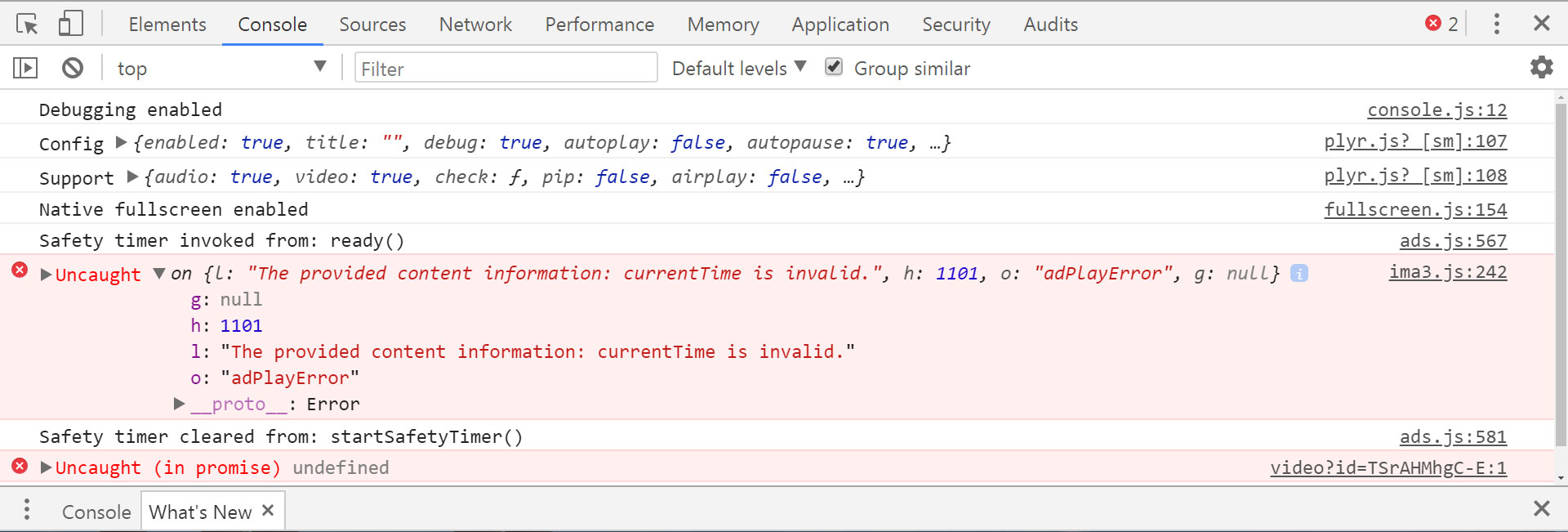 AdError 1101: The provided content information: currentTime is invalid. · Issue #949 · sampotts ...