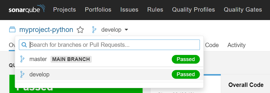 Sonarqube report - code analysis always based on application's master branch · Issue #491 ...