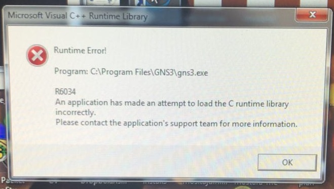runtime error - R6034 · Issue #2441 · GNS3/gns3-gui · GitHub