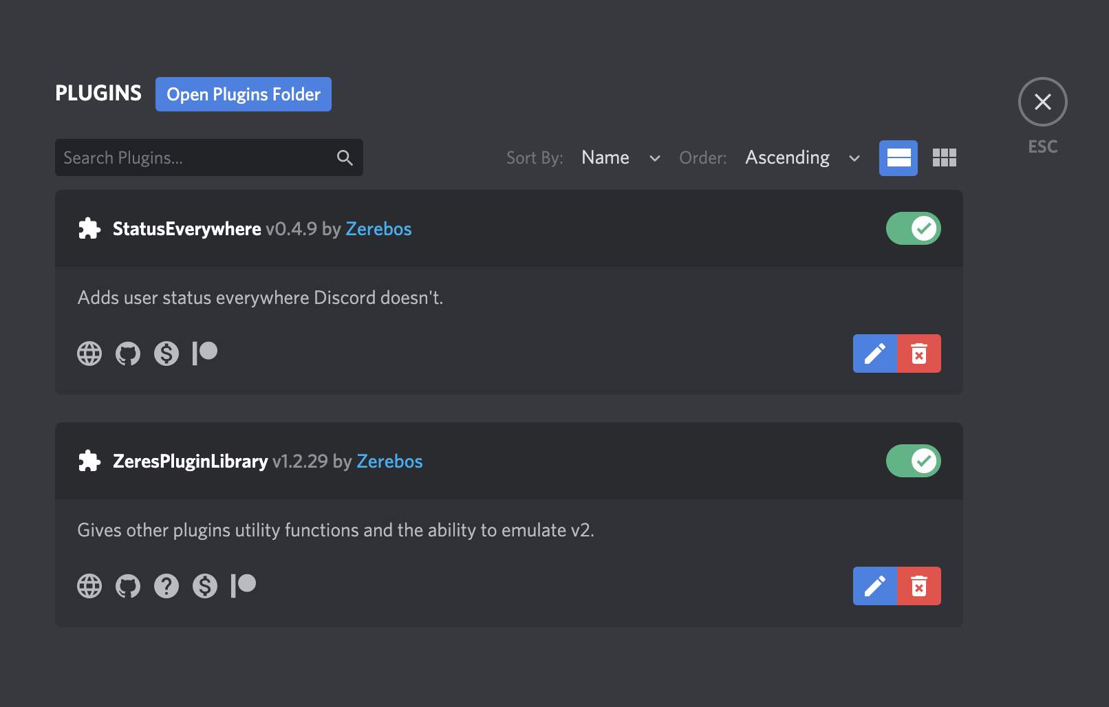 StatusEverywhere [Bug] · Issue #366 · zerebos/BetterDiscordAddons · GitHub
