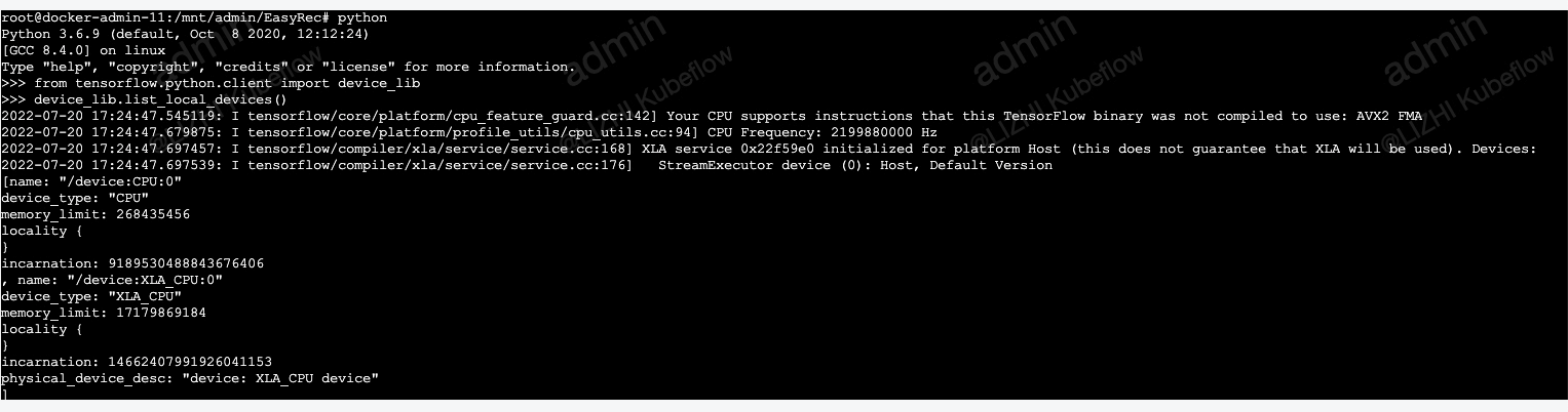 在单机训练模式下，不使用GPU执行没问题，使用GPU的参数进去后，并没有真到GPU上跑 · Issue #250 · alibaba/EasyRec · GitHub