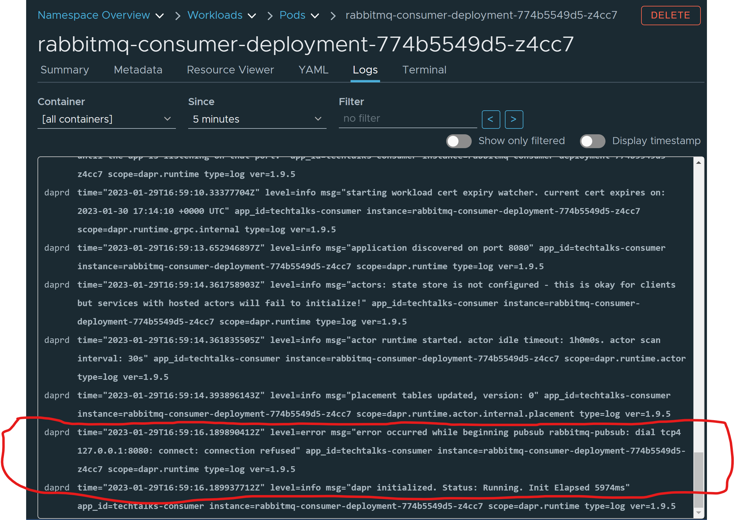 Dapr sidecar working for DotNet but not Springboot app · Issue #5847 · dapr/dapr · GitHub