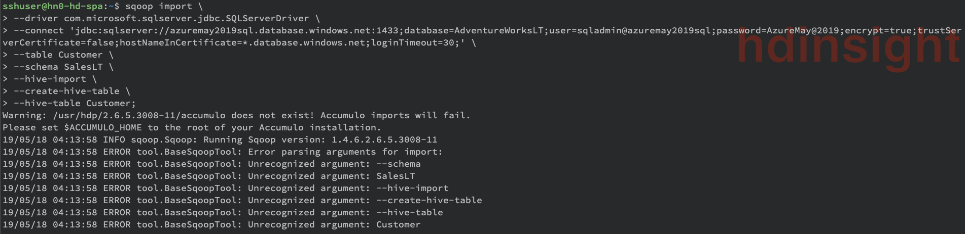 Create Hive Table With Sqoop Import · Issue 31529 · Microsoftdocs Azure Docs · Github