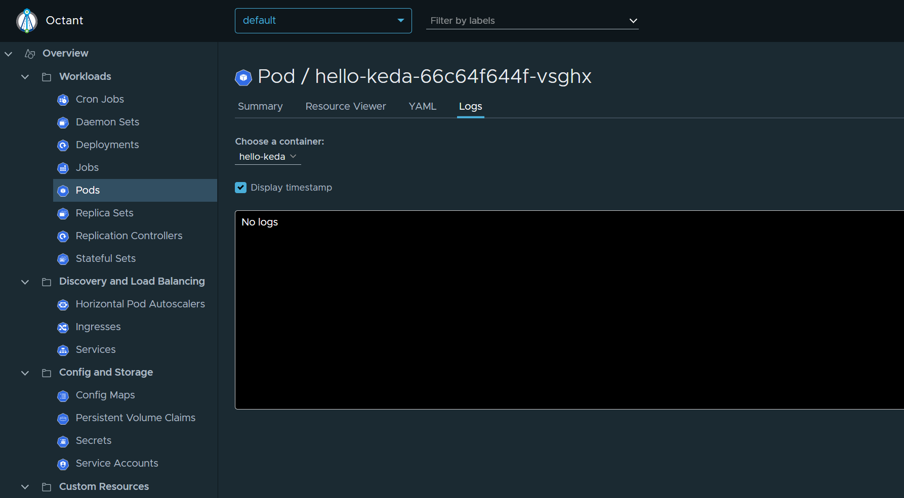 Octant not showing logs for pods running on Virtual Node · Issue #649 · vmware-archive/octant ...