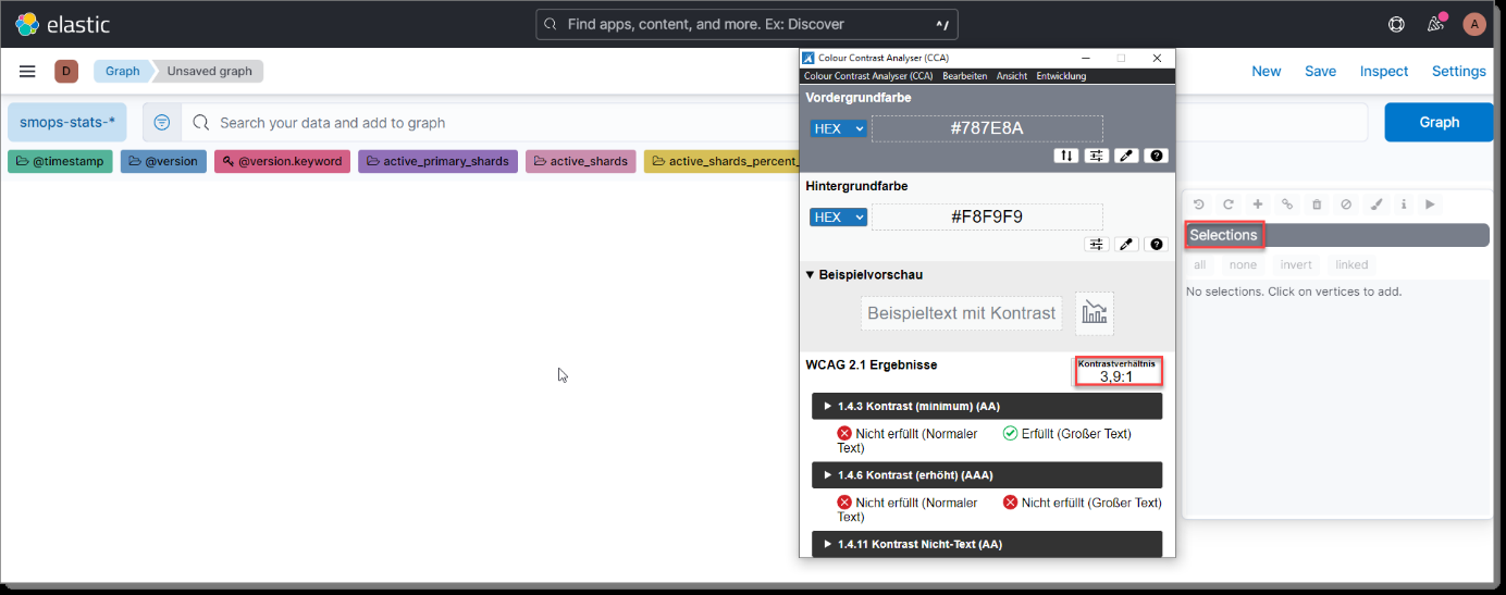 (Accessibility) The contrast ratio from text to background is below the threshold - example 2 ...