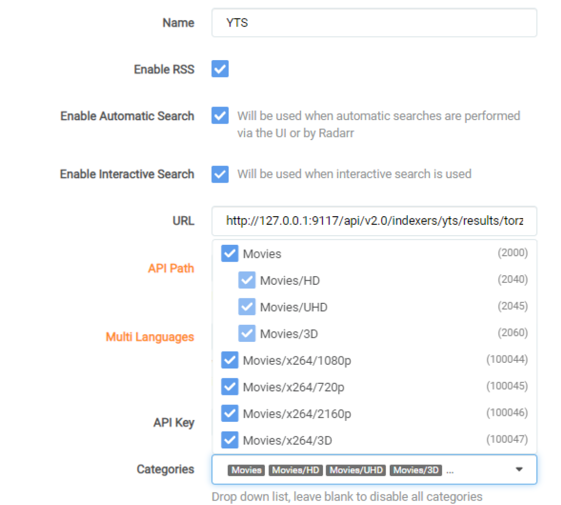 YTS Indexer only showing 720p quality during search in Radarr · Issue #12463 · Jackett/Jackett ...