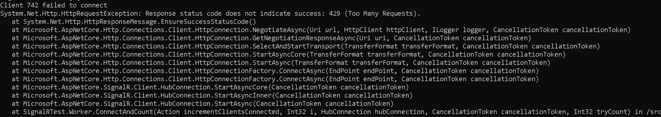 Many errors while starting connections concurrently · Issue #1282 · Azure/azure-signalr · GitHub