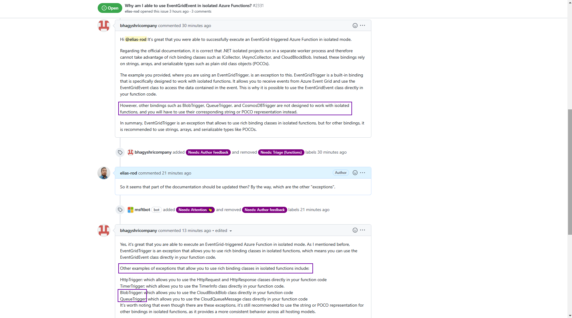 Why Am I Able To Use Eventgridevent In Isolated Azure Functions · Issue 2331 · Azure Azure