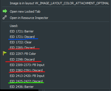 Renderdoc shows that attachment is discarded every vkCmdNextSubpass() call if the attachment has ...