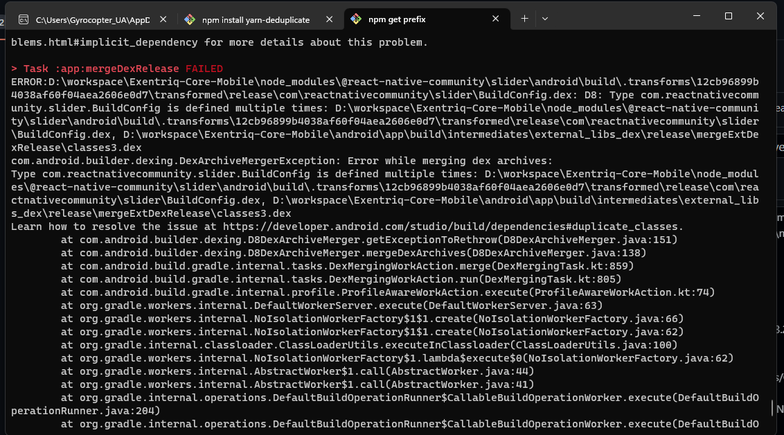 Android Type com.reactnativecommunity.slider.BuildConfig is defined multiple times · Issue #506 ...