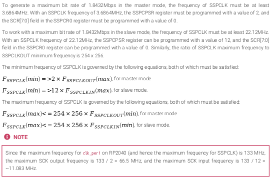 Document maximum SPI speed · Issue #39 · raspberrypi/pico-feedback · GitHub
