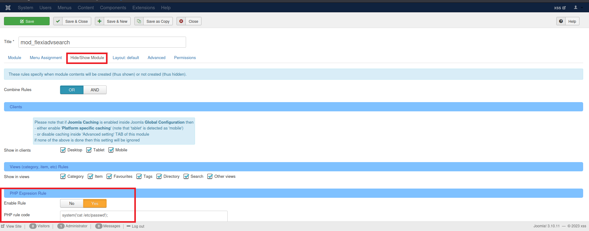 Remote code execution (RCE) Vulnerability in FLEXIcontent Joomla Plugin · Issue #1108 ...
