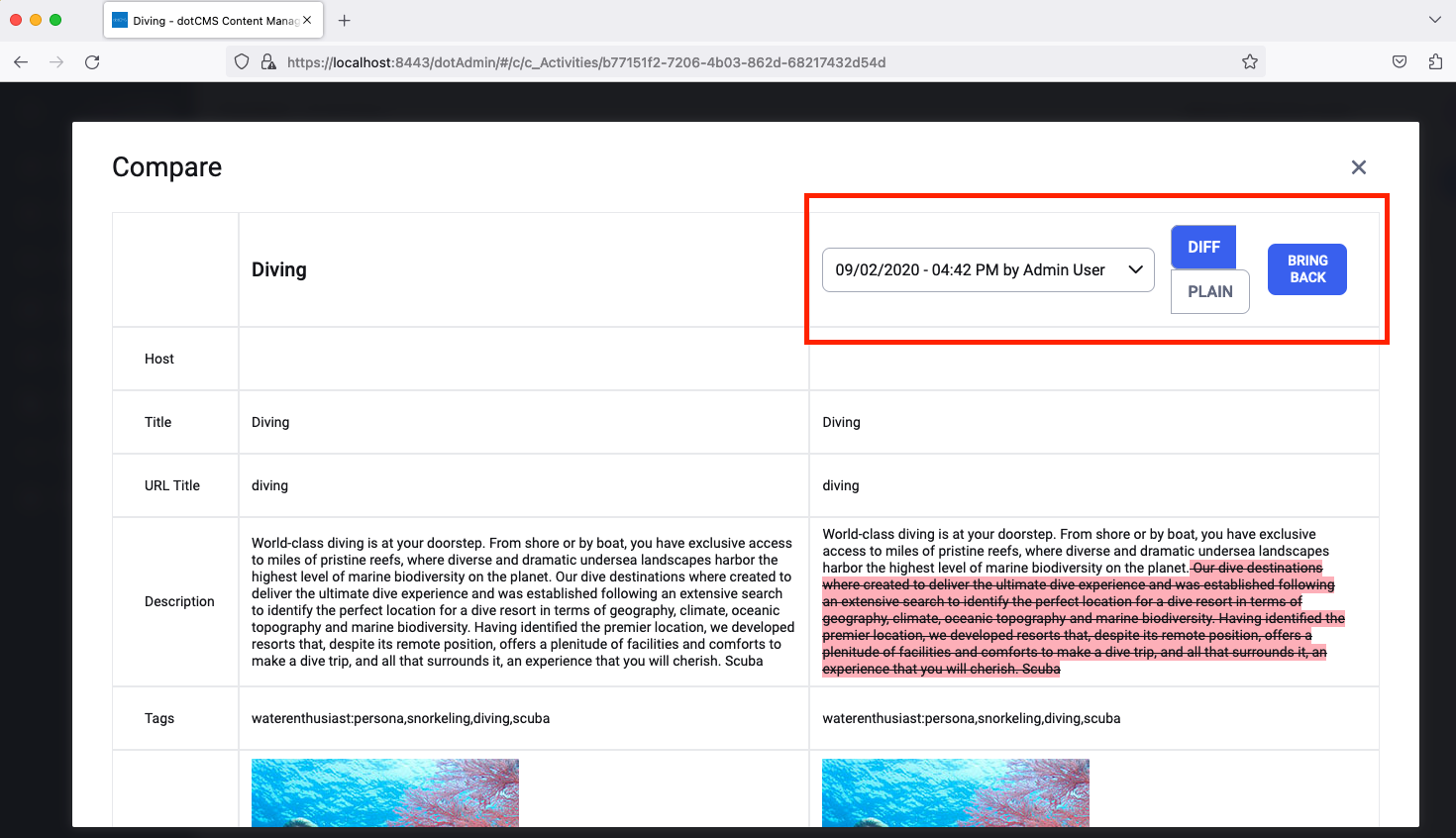 Make Visual Compare Tool use Equal Width Columns · Issue #24109 · dotCMS/core · GitHub