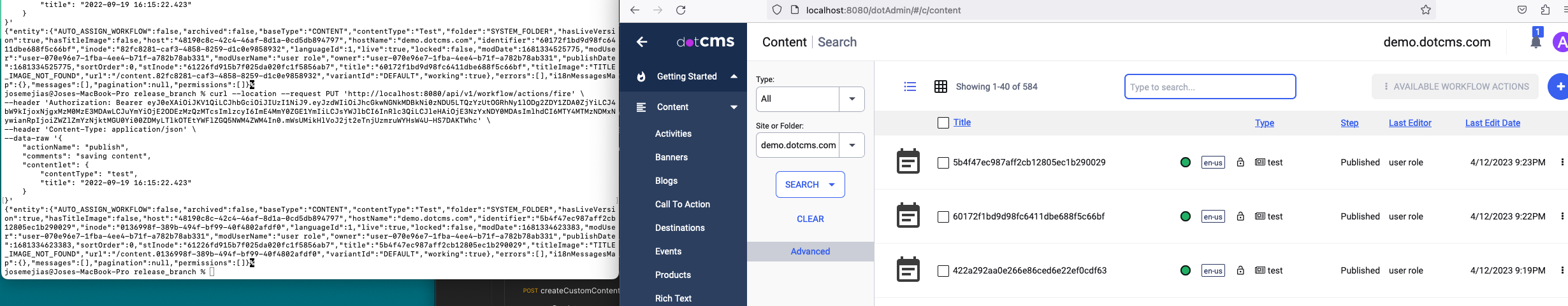 Unable to create contentlet through workflow API even if user has appropriate permissions ...