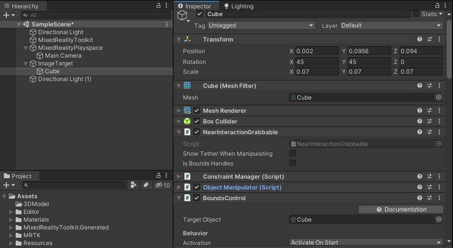 Holograms are not interactable when used Vuforia with MRTK 2.5.4 and Unity for HoloLens · Issue ...