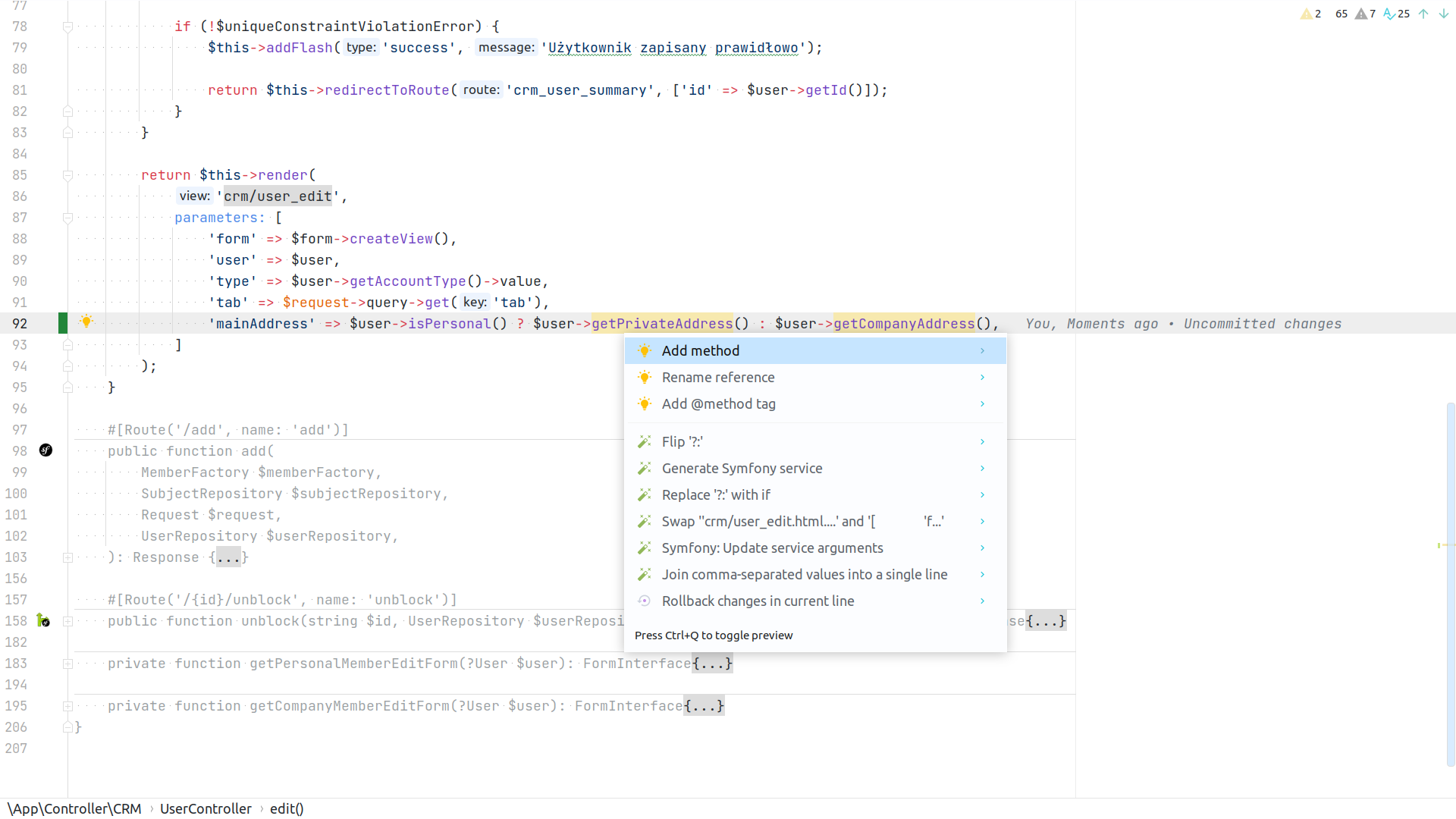 [Bug]: Adding method from code throws exception with Focus Mode enabled. · Issue #259 ...