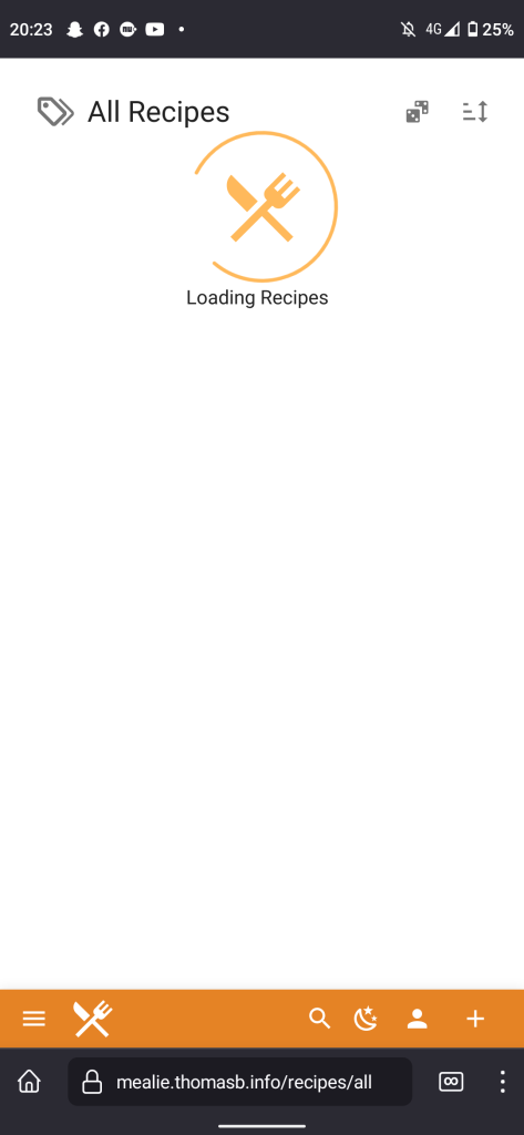 [v1.0.0b] - Firefox mobile (android) keeps loading recipes · Issue #1640 · mealie-recipes/mealie ...