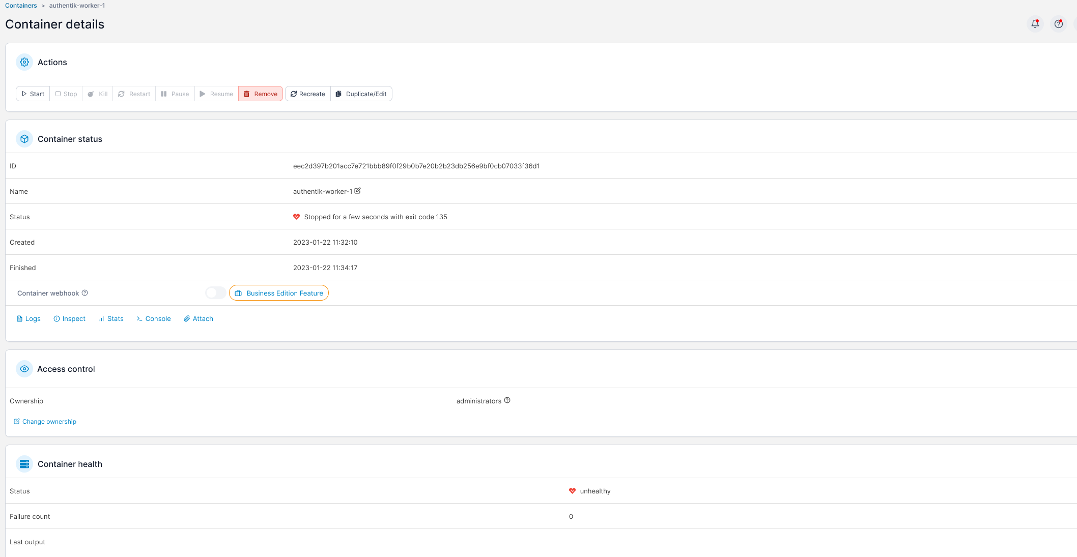 Docker Container Restarting Every Second exit Code 135 Issue 4483