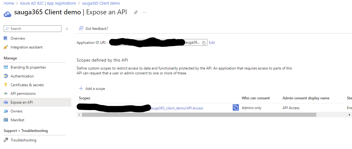 Can I register both exposed scopes and define permissions on the same app reg? · Issue #111261 ...