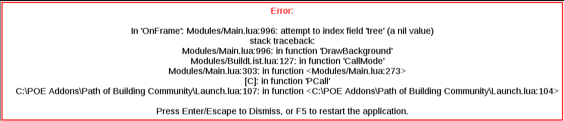 Crash on Start after fresh install. · Issue #5919 · PathOfBuildingCommunity/PathOfBuilding · GitHub