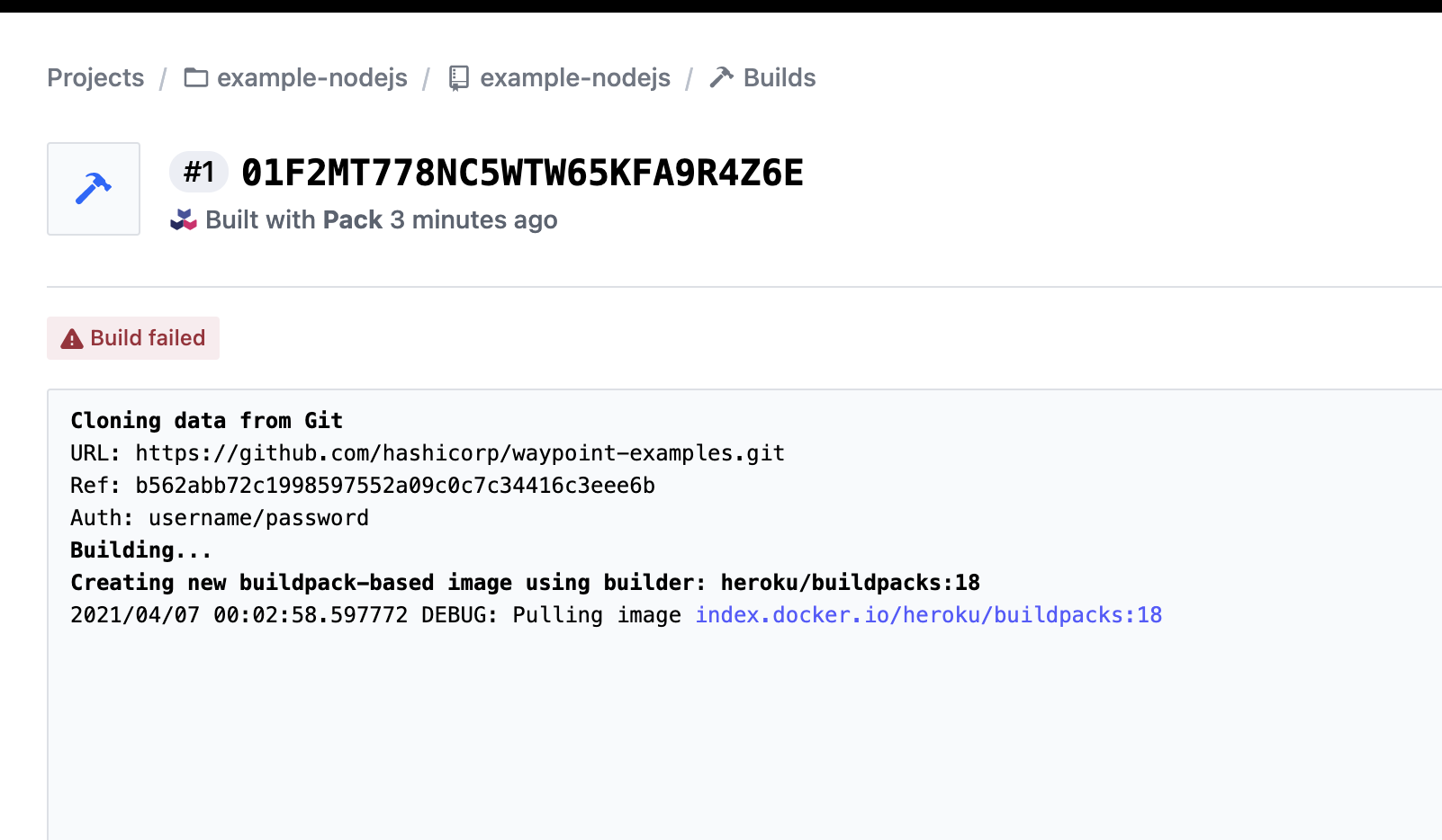 ui: Failed operations don't show error messages · Issue #1266 · hashicorp/waypoint · GitHub