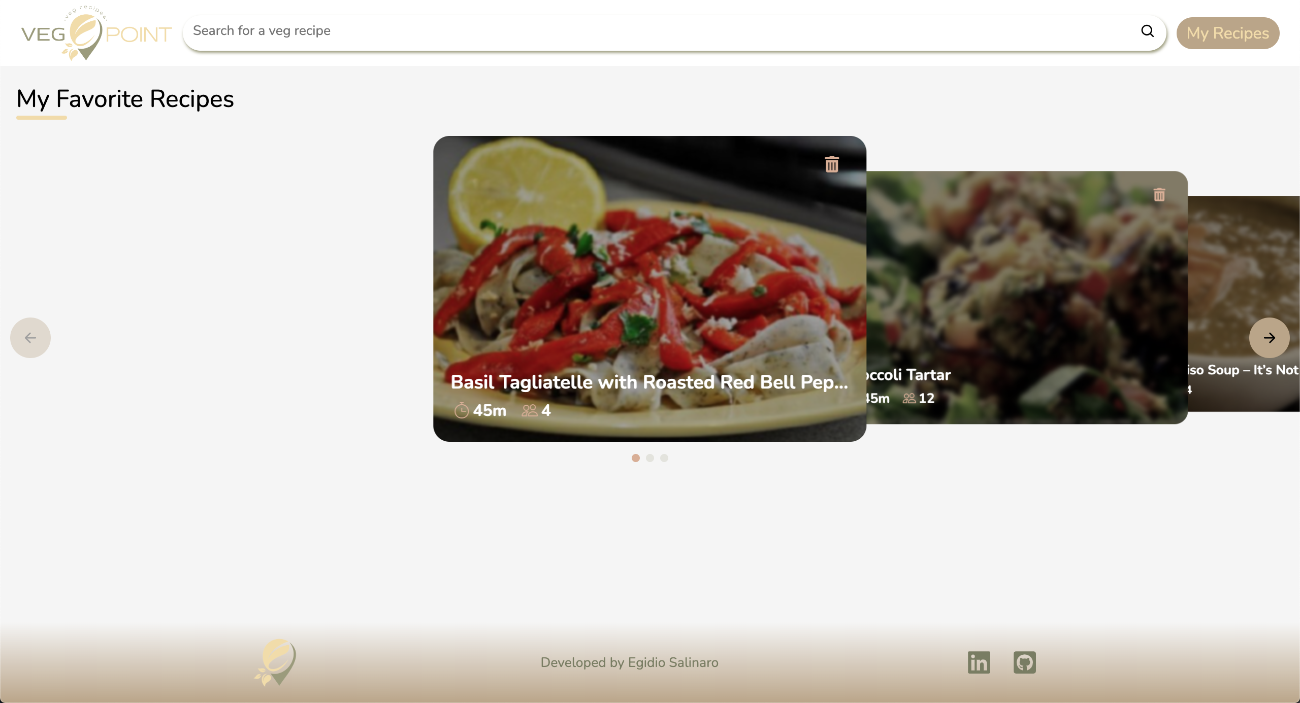 GitHub - egidiosalinaro/veg-point: Vegetarian and vegan recipes app. Search, navigate, filter ...