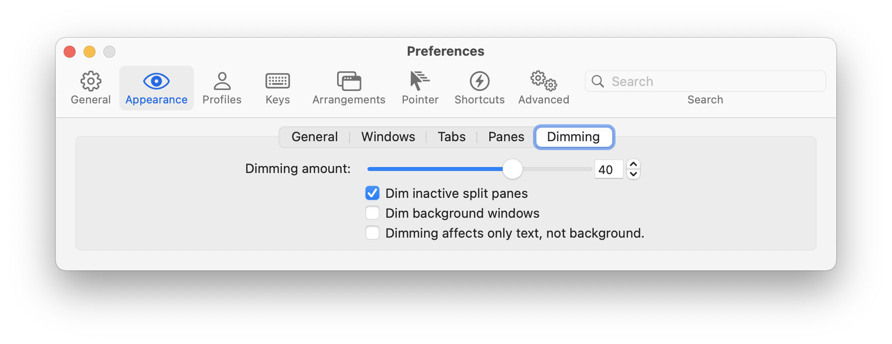 Inactive pane dimming · Issue #2205 · warpdotdev/Warp · GitHub