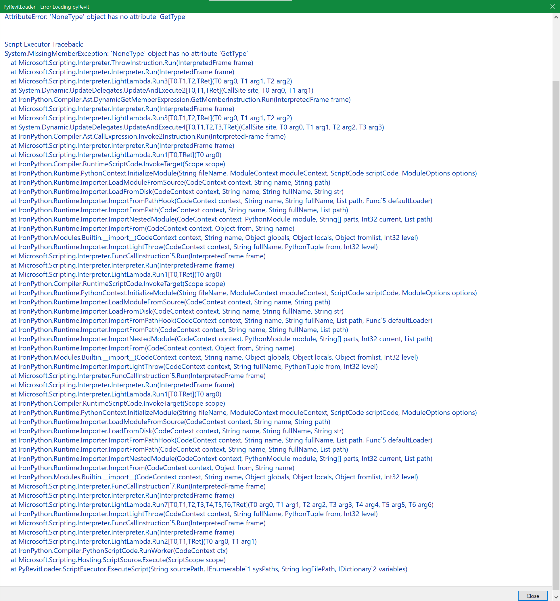 Error on loading in Revit 2023 · Issue #1782 · pyrevitlabs/pyRevit · GitHub