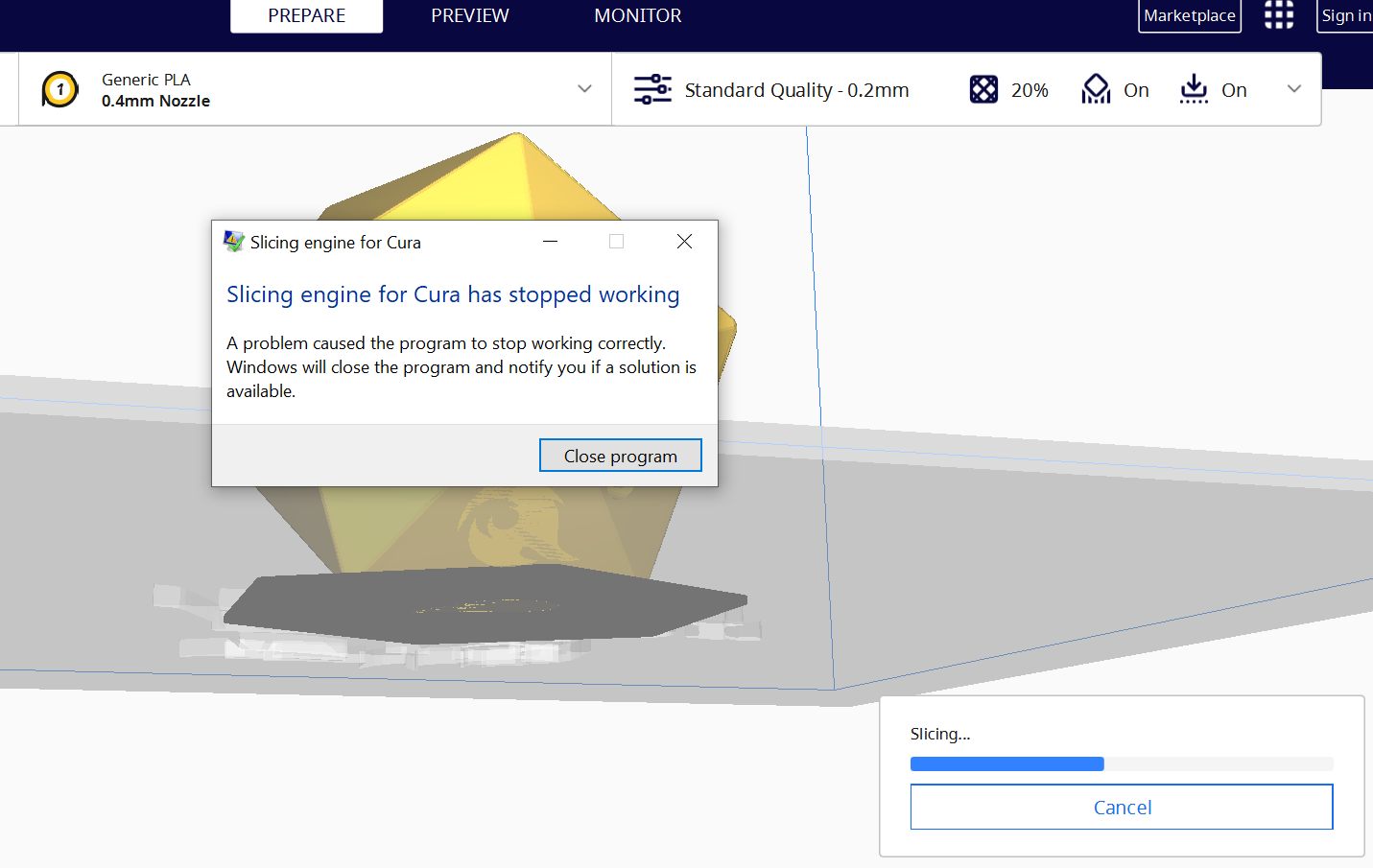 Slicing Issue · Issue 15145 · Ultimakercura · Github 