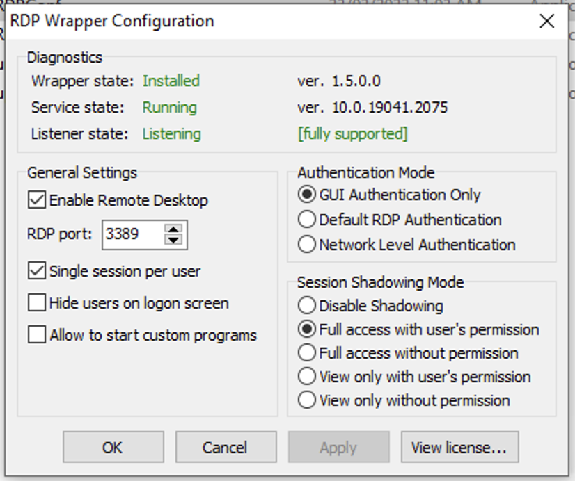 Singe user multiple sessions - cannot disable · Issue #2163 · stascorp/rdpwrap · GitHub