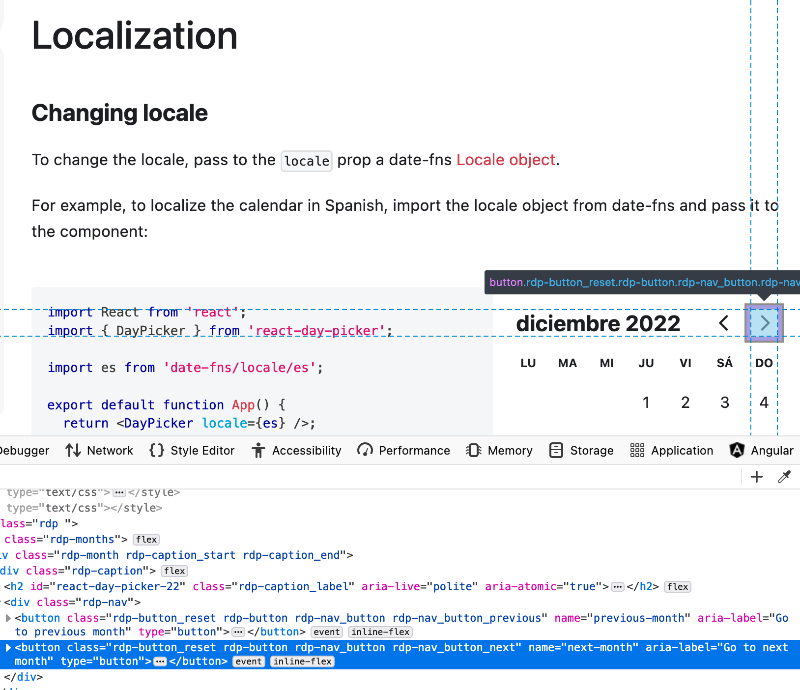 Bug Aria Label Text Is Not Localized · Issue 1615 · Gpbl React Day Picker · Github