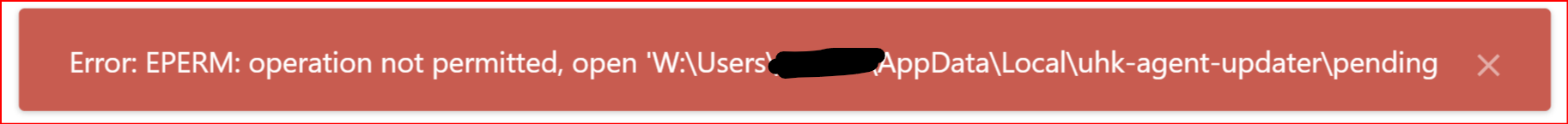 Error When Checking For Updates In Agent Error Eperm Operation Not Permitted · Issue 1918