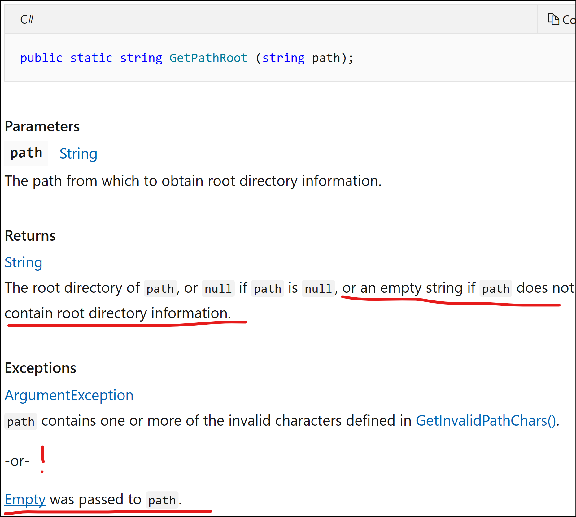 Path.GetPathRoot should have NotNullIfNotNull("path") · Issue #30933 · dotnet/runtime · GitHub