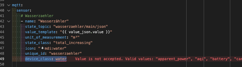 Linter warning for new device_class: water · Issue #2353 · keesschollaart81/vscode-home ...
