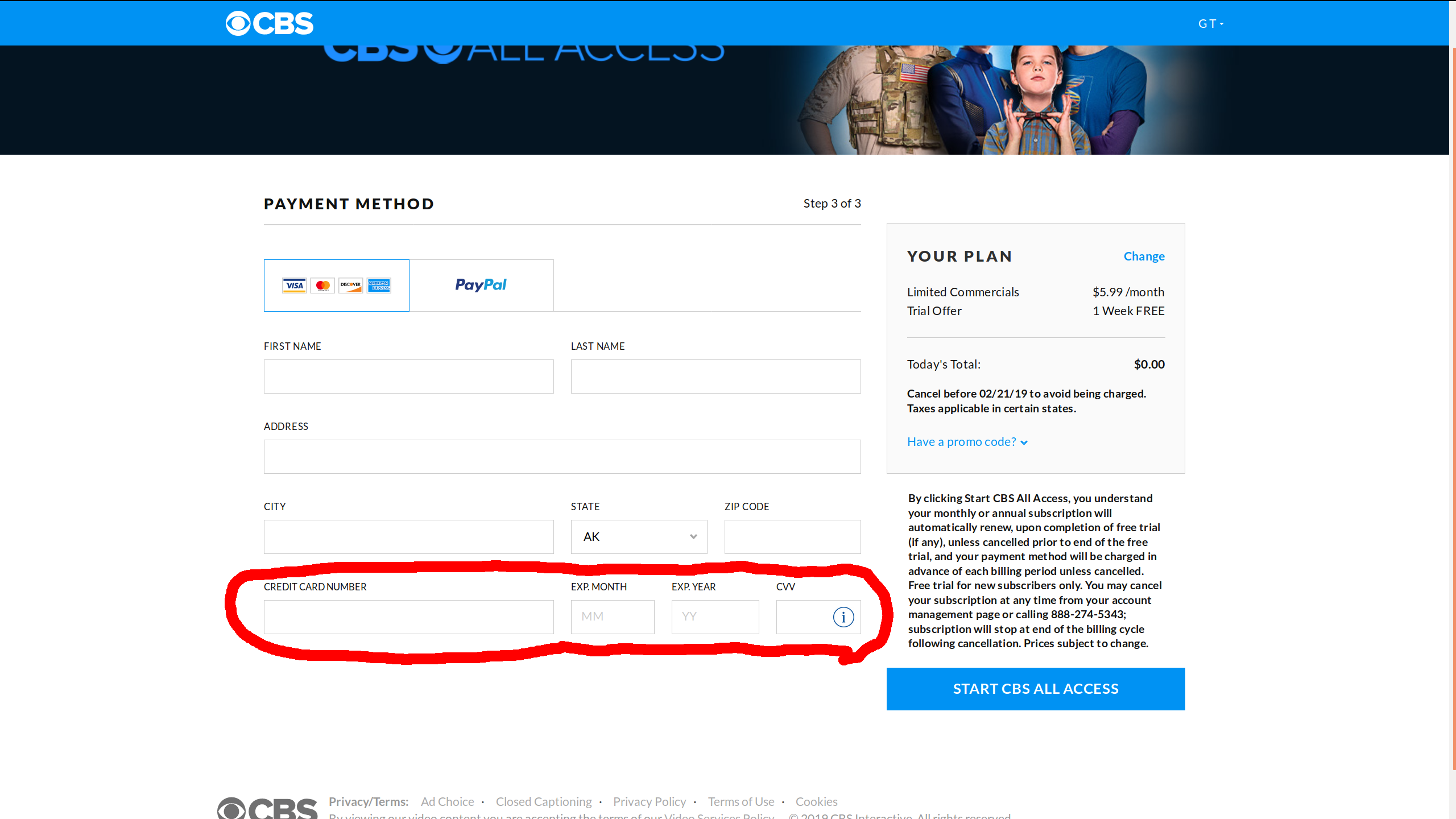Payment page broken on cbs.com · Issue #4908 · uBlockOrigin/uAssets ...