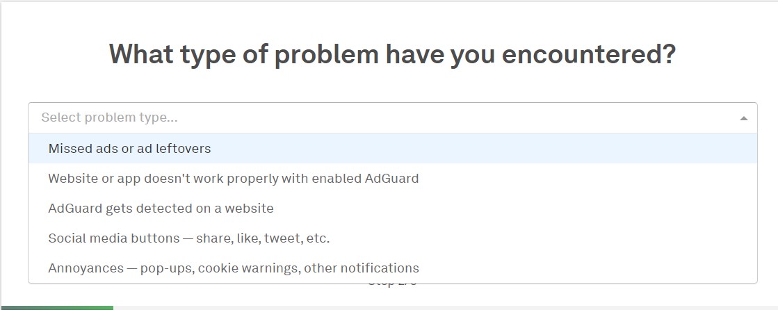 Add URL trackers in problem type dropdown · Issue #324 · AdguardTeam/ReportsWebApp · GitHub