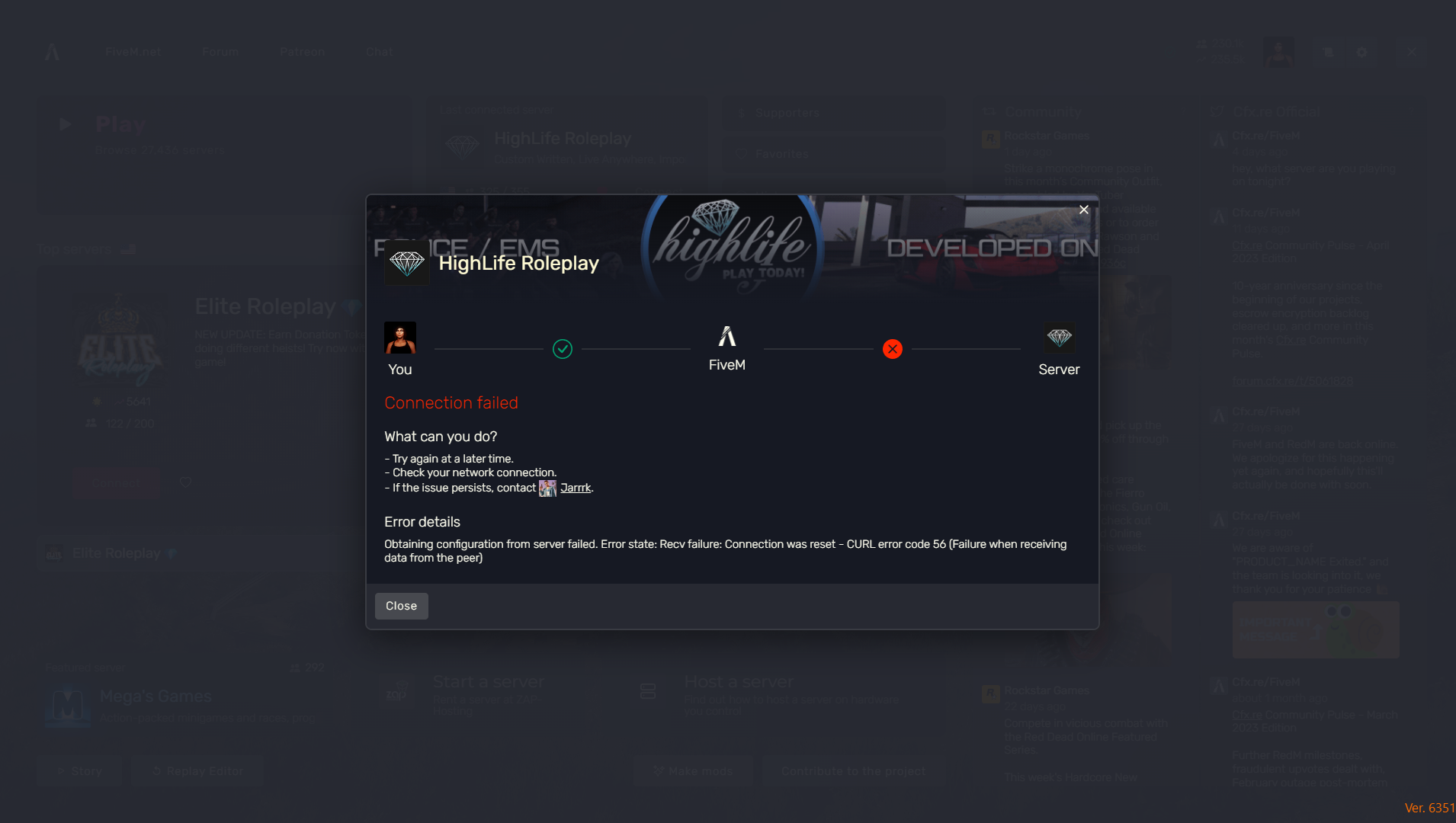 Connection Issues · Issue 5736 · Jarrrkhighlife · Github