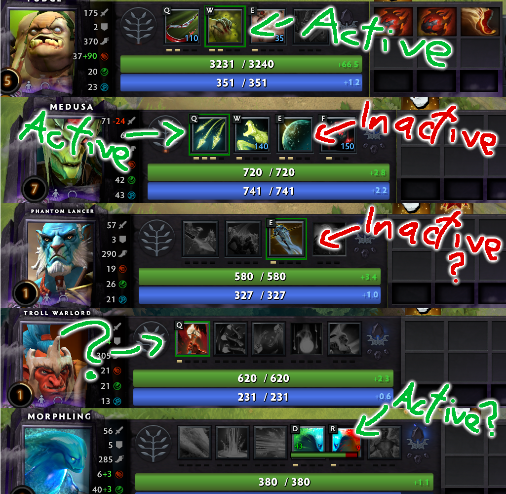Toggleable abilities behaving differently / oddly (Phantomlancer, Morph, Troll Warlord) · Issue ...