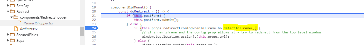 redirectFromTopWhenInIframe property blocks the redirect process when iFrame is on different ...